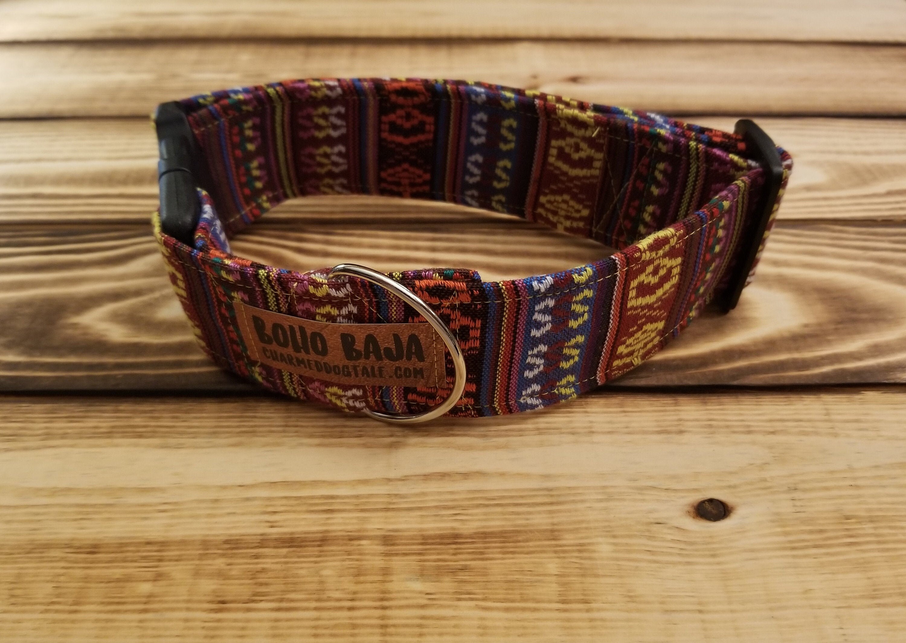 15-28 Boho Baja WOVEN Dog Collar 2 Width, Pet Accessory, Woven Fabric ...