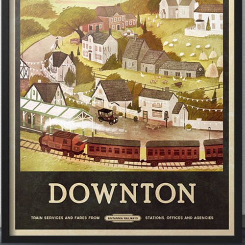 Farhampton Retro Vintage Travel Poster - Etsy