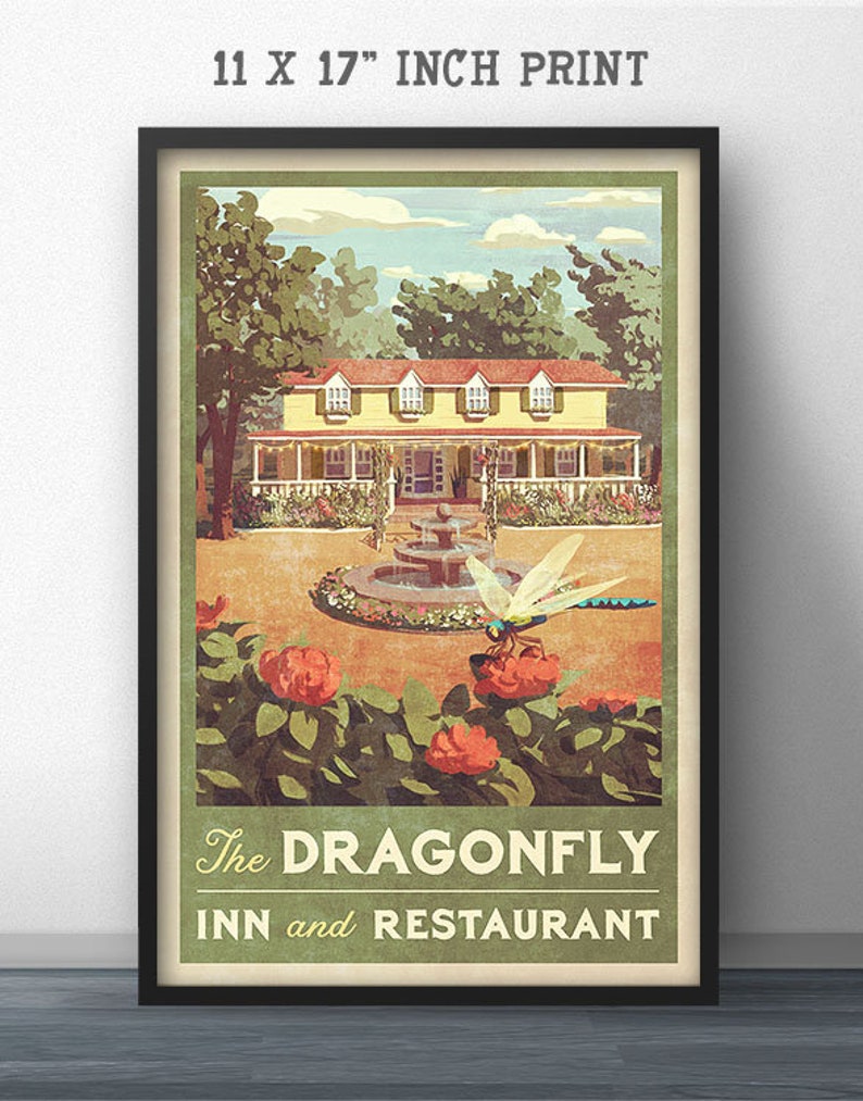 Dragonfly Inn Vintage Poster - Etsy