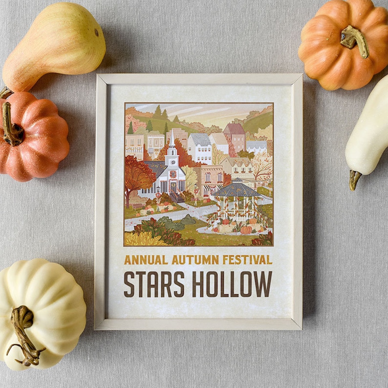 Stars Hollow autumn Festival Travel Poster - Etsy