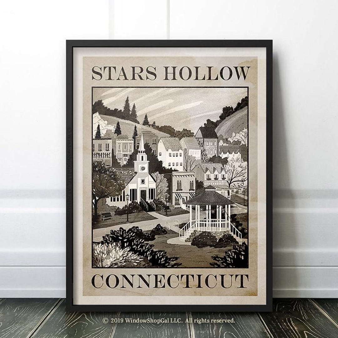 Stars Hollow Travel Poster - Heritage Edition - Etsy
