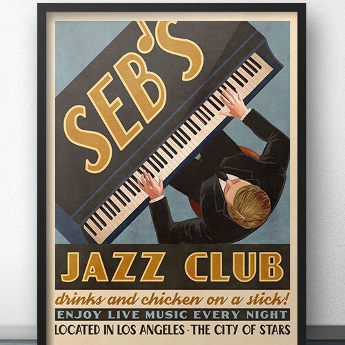 Seb's Jazz Club Retro Vintage Ad Poster - Etsy