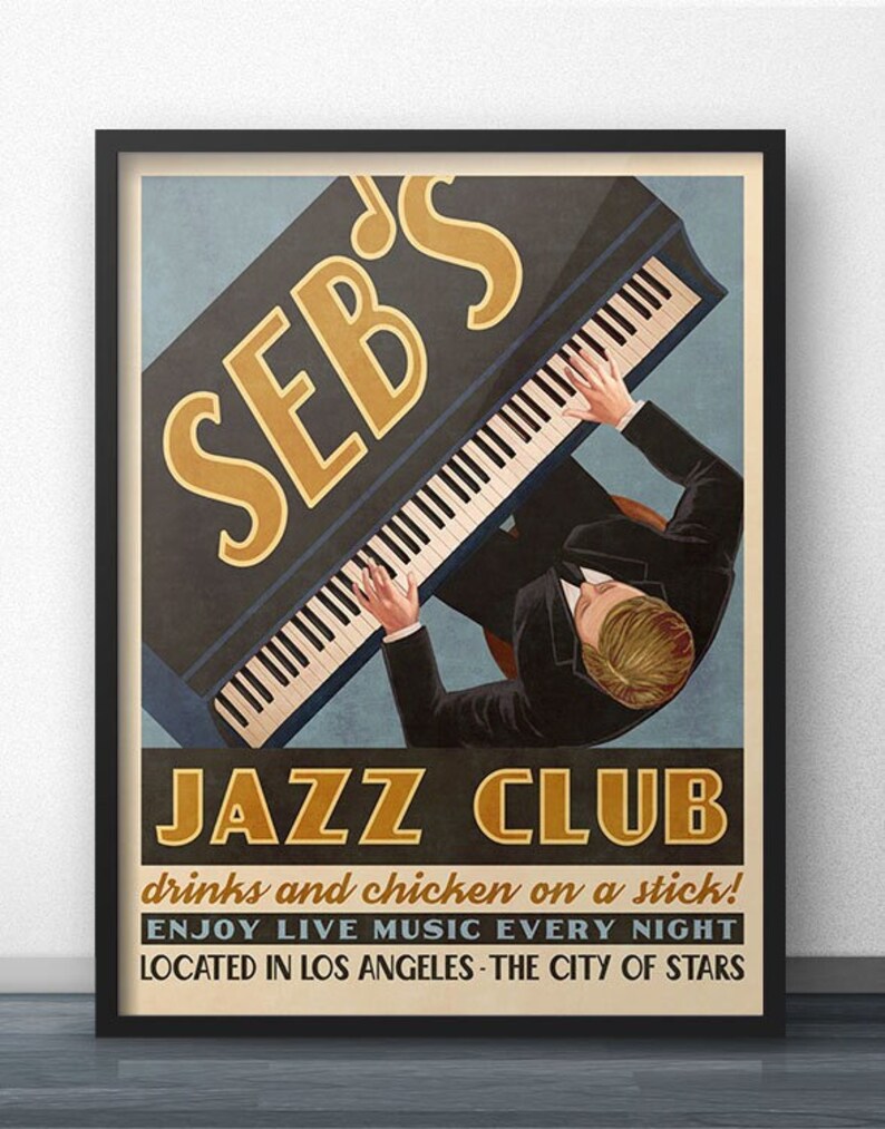 Seb's Jazz Club Retro Vintage Ad Poster - Etsy