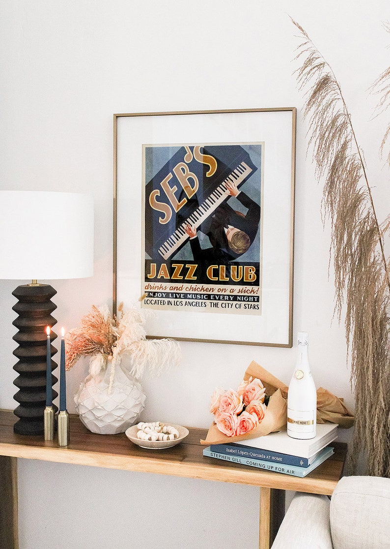 Seb's Jazz Club Retro Vintage Ad Poster - Etsy