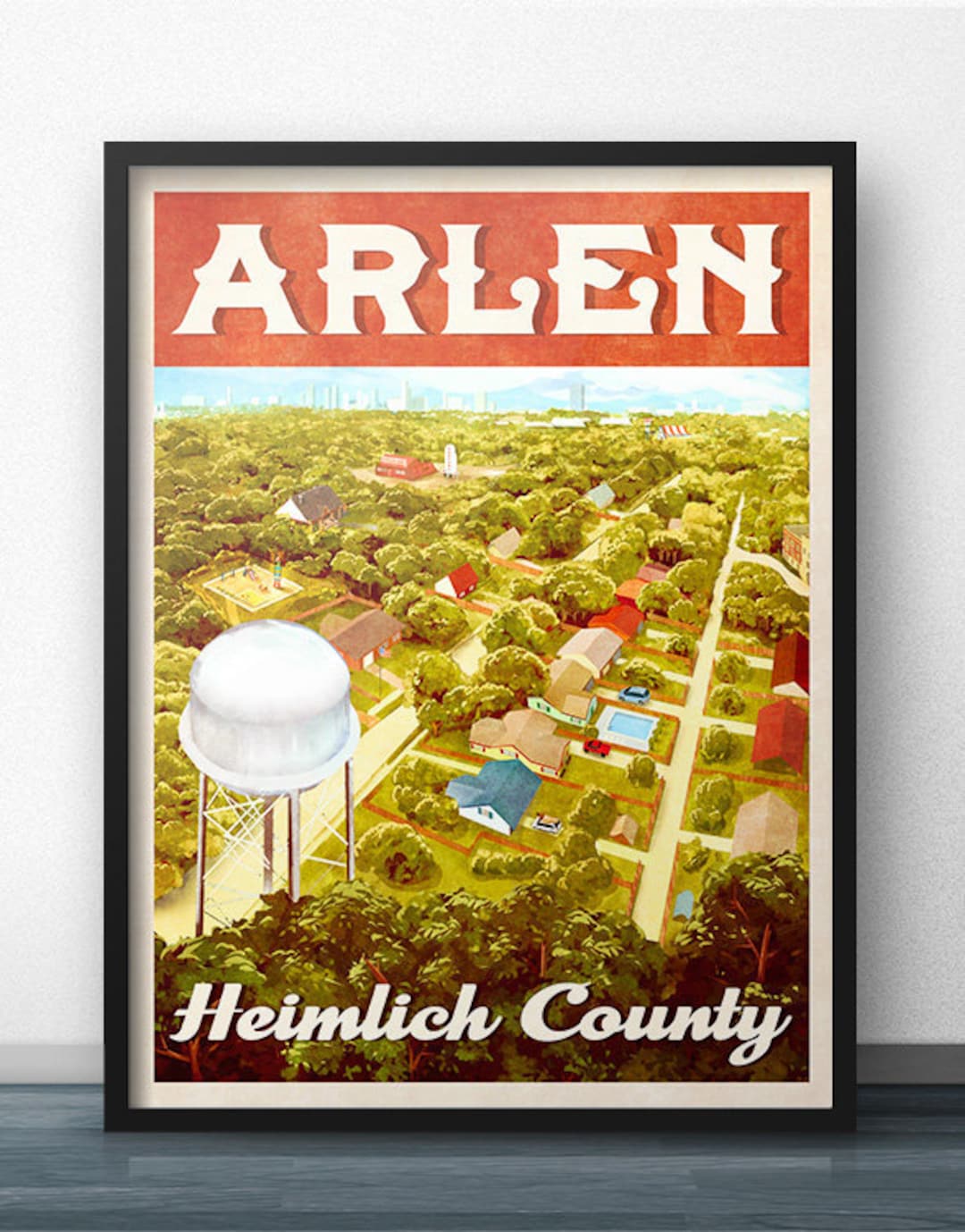 Arlen Texas Heimlich County Retro Vintage Reise Poster - Etsy.de
