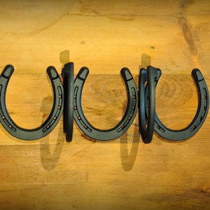 2 Coat Wall Mounted Horseshoe Rack is Made With New Horseshoes and ...