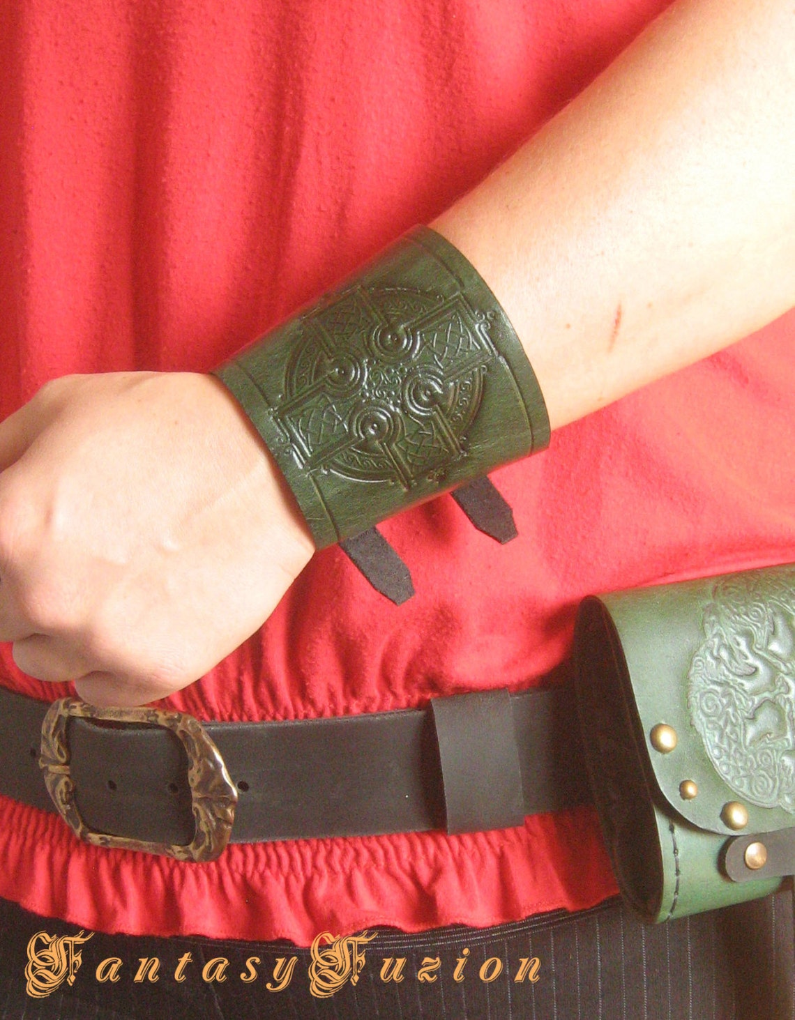 Medieval Knight Armor Celtic Cross Design Leather SINGLE Cuff - Etsy