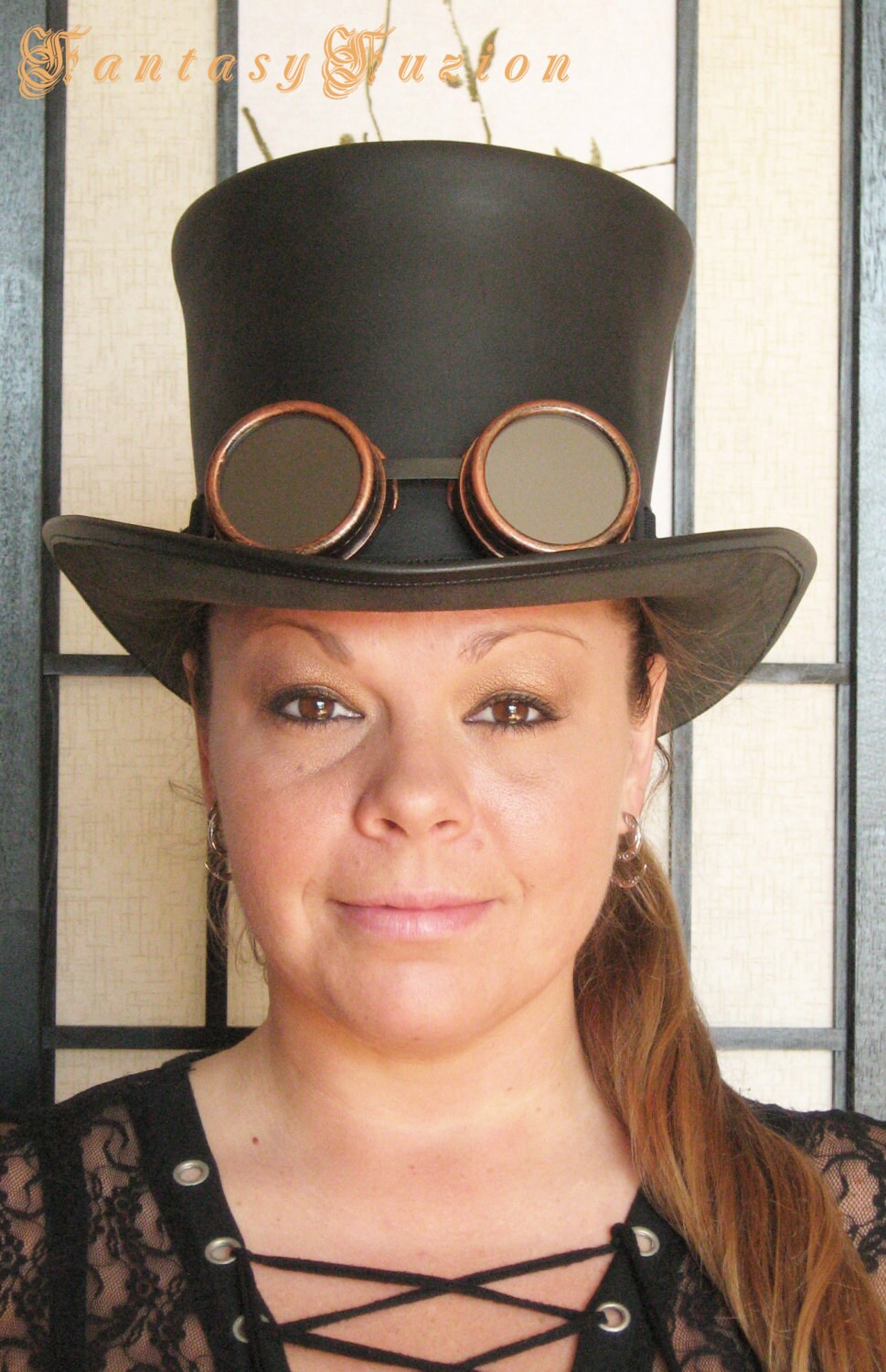 Steampunk Hat Cyber Goggles Futurist Industrial Sci Fi Leather - Etsy