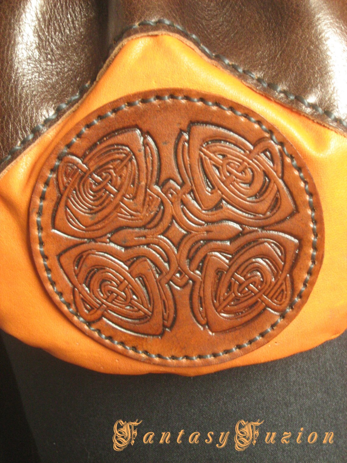 Medieval Celtic Larp Earth Leather Belt Pouch - Etsy