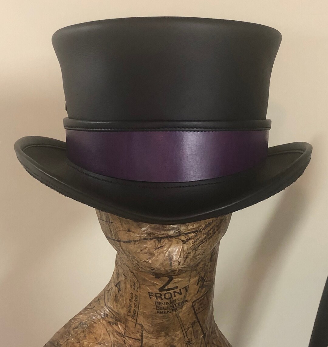 Top Hat // Victorian Leather Top Hat // Steampunk Hat // Custom Classy ...