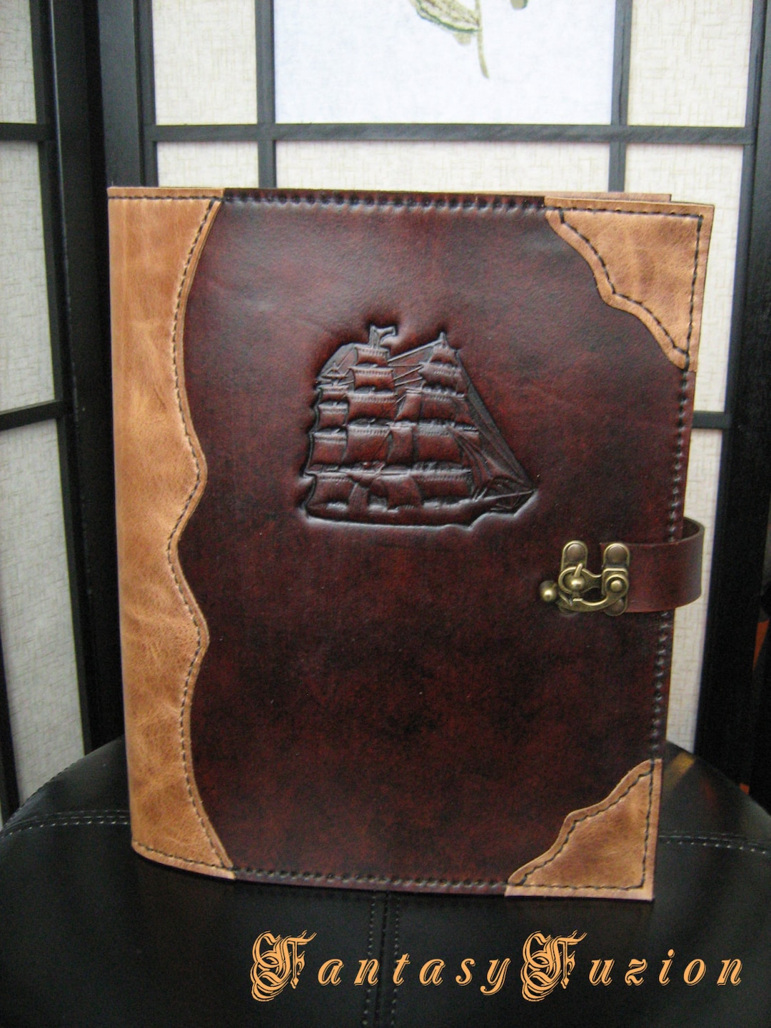 Pirate Renaissance Captain Logbook Leather Book Cover Large (book Size ...