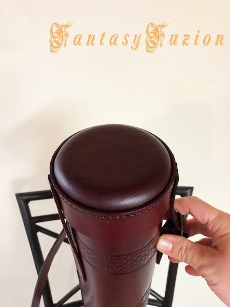 Leather Map Tube // Celtic Medieval Map Case // LARP // - Etsy Canada