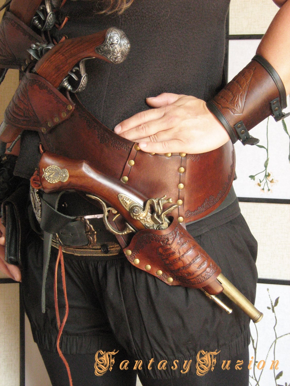 Pirate Leather Baldric Renaissance LARP Pirate Leather Baldric ...