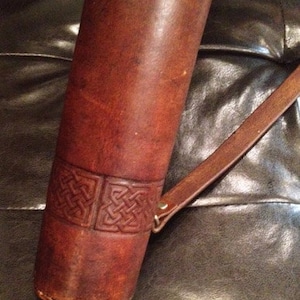 Leather Map Quiver // Medieval Traveler Map Case // Adventurer Fantasy ...