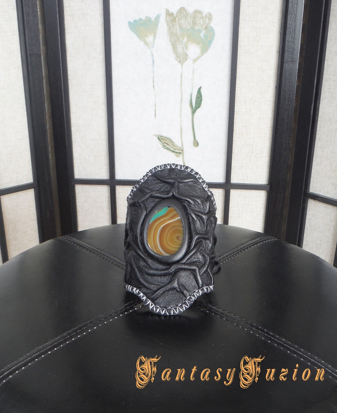 Medieval Sorcerer Warrior Witch Queen Leather Bracer With Magic Sun ...