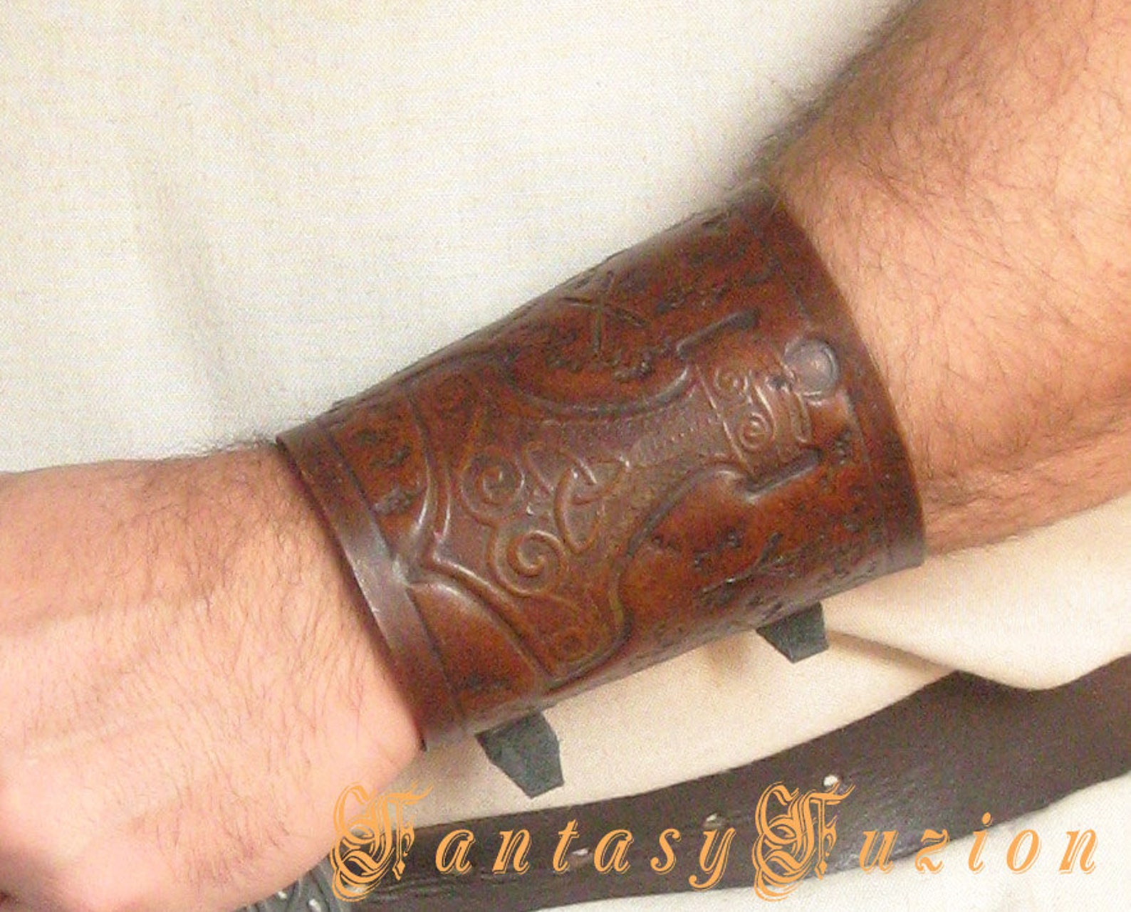 Medieval Knight Viking Armor Runes Celtic Thor Hammer Design Leather ...