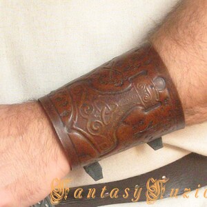 Medieval Knight Viking Armor Runes Celtic Thor Hammer Design Leather ...