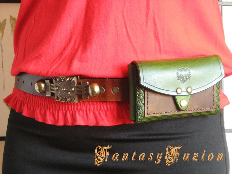 Medieval Larp Knight Leather Belt Pouch Case Wallet iPhone or Android ...