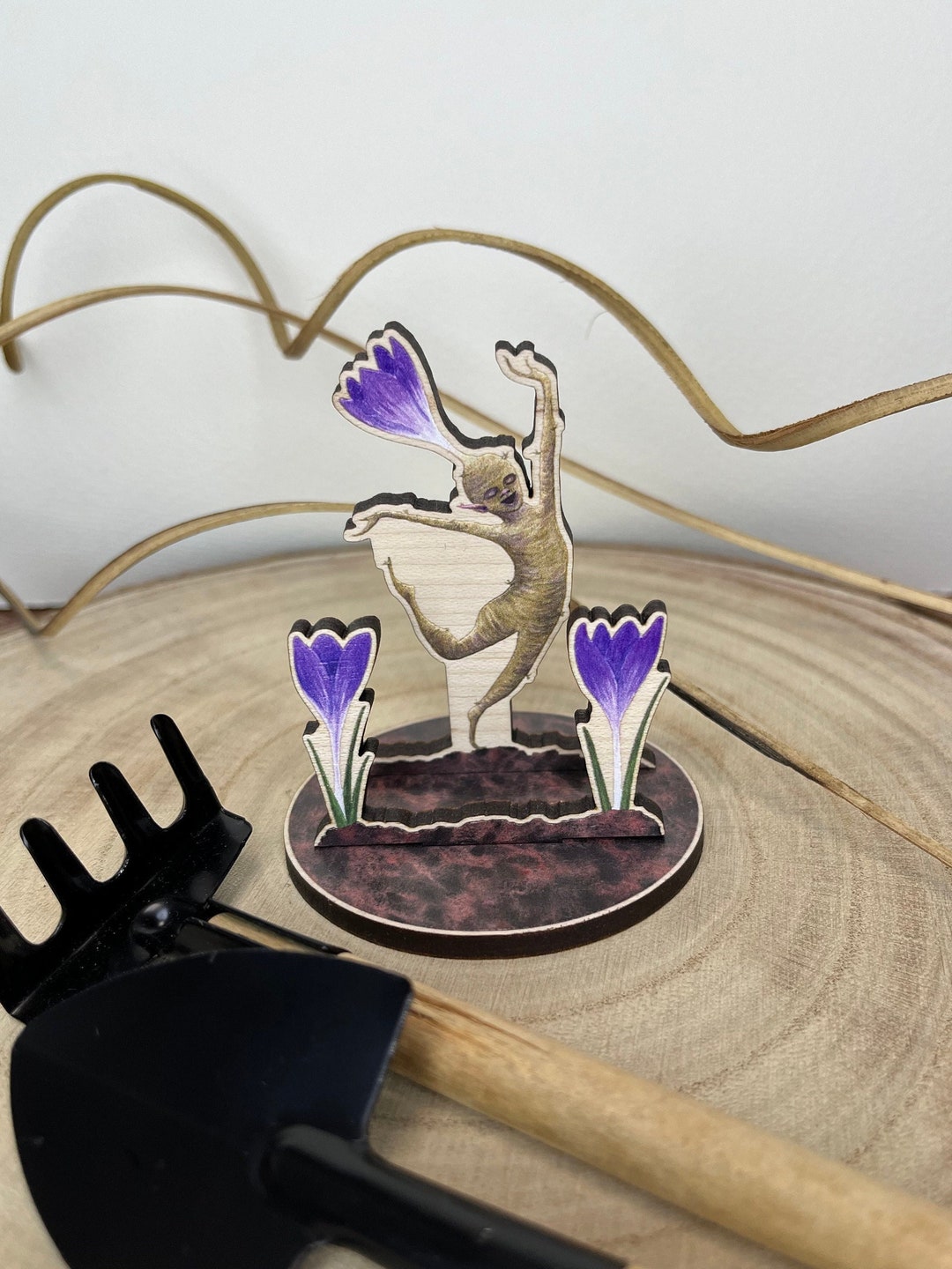 Crocus Fairy Standee, Flower Fairy Ornament, Gardening Gift for Women ...