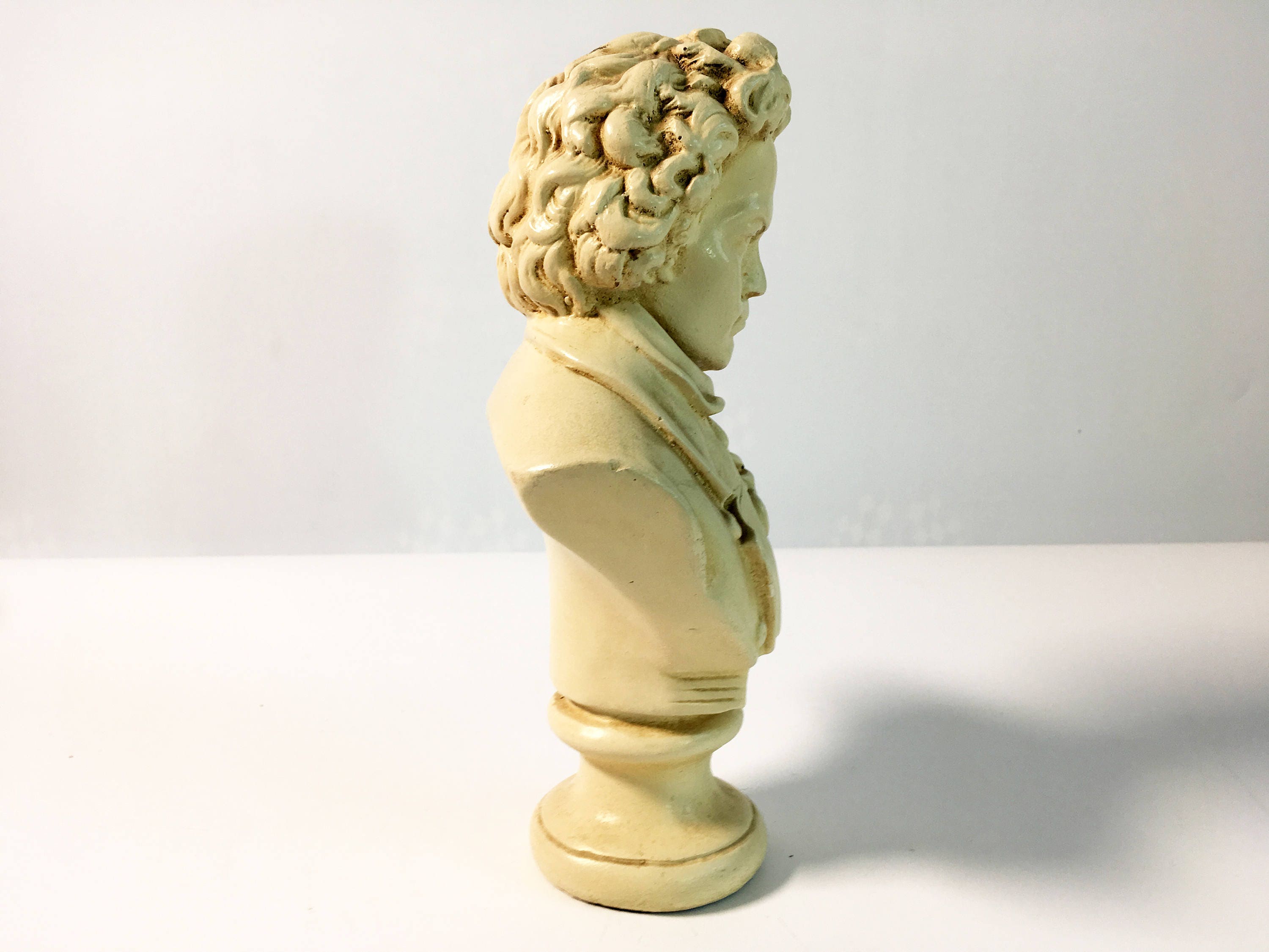 Vintage Bust Beethoven - Vintage Chalkware / Resin Composer Musician 9 ...