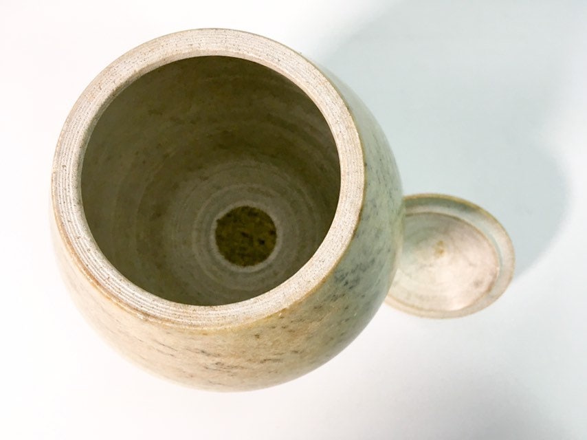 Vintage Soapstone Jar w/ Round Lid - Brown Tan Stone Urn Container ...