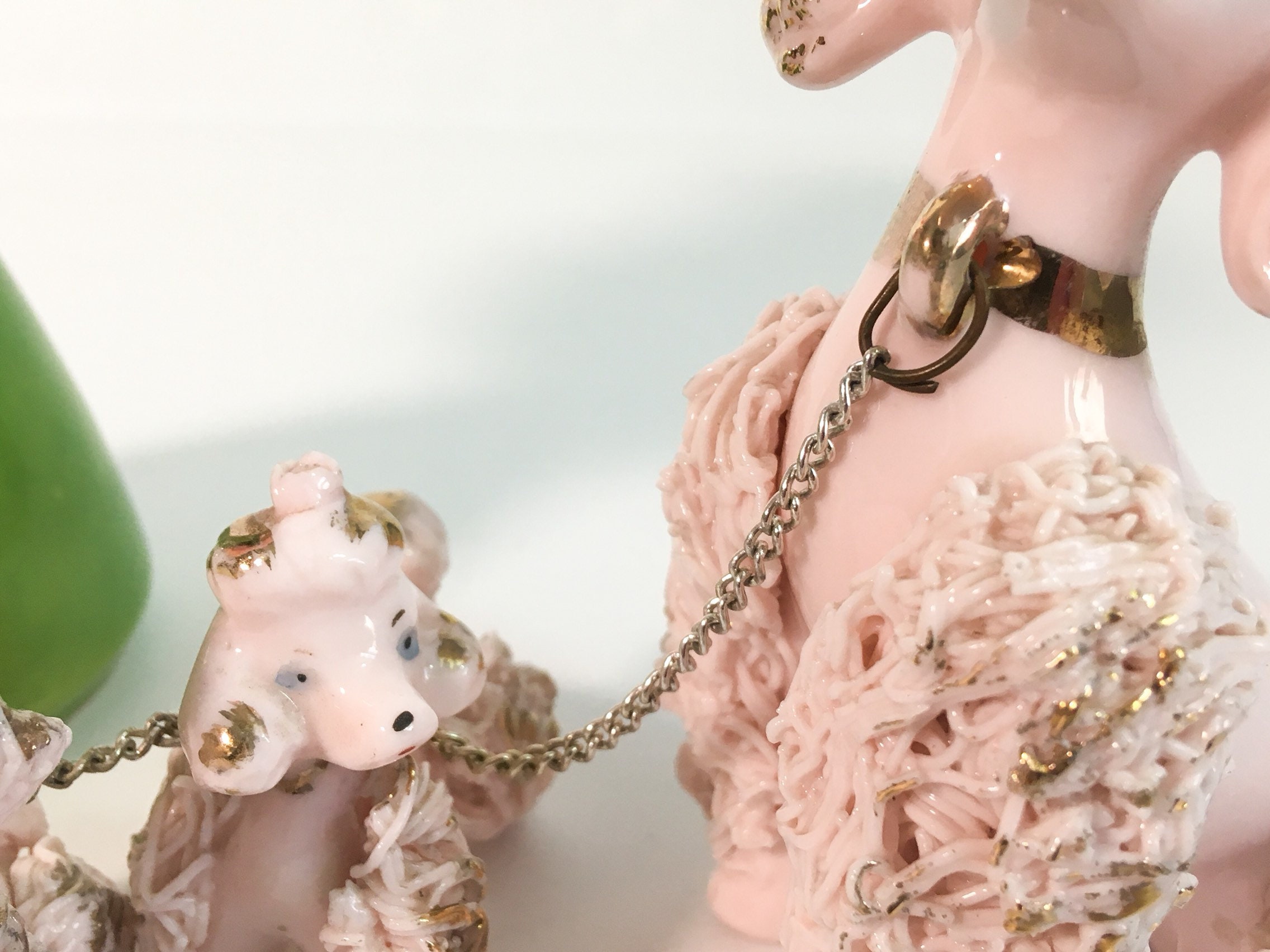 RESERVED for MERLE Vintage Ceramic Pink Poodle Figurines - 3 Kitsch ...