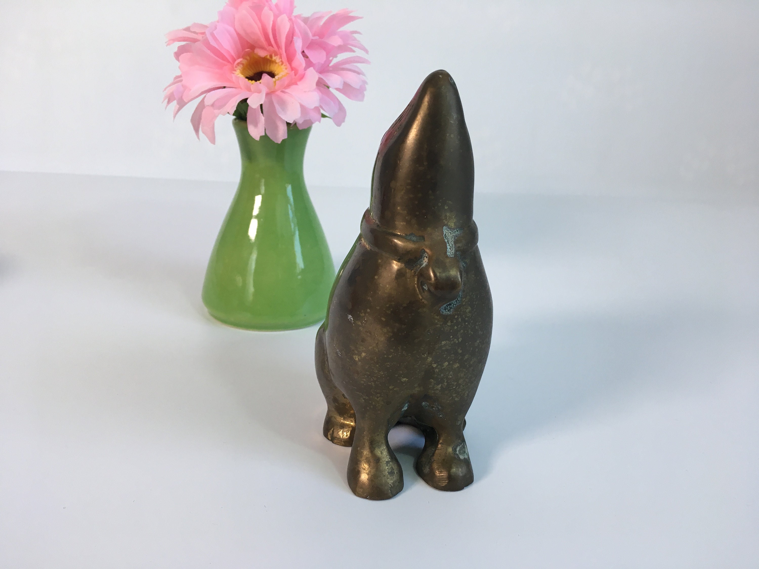Vintage Solid Brass Bunny Rabbit - Home Decor Brass Statue Figurine ...