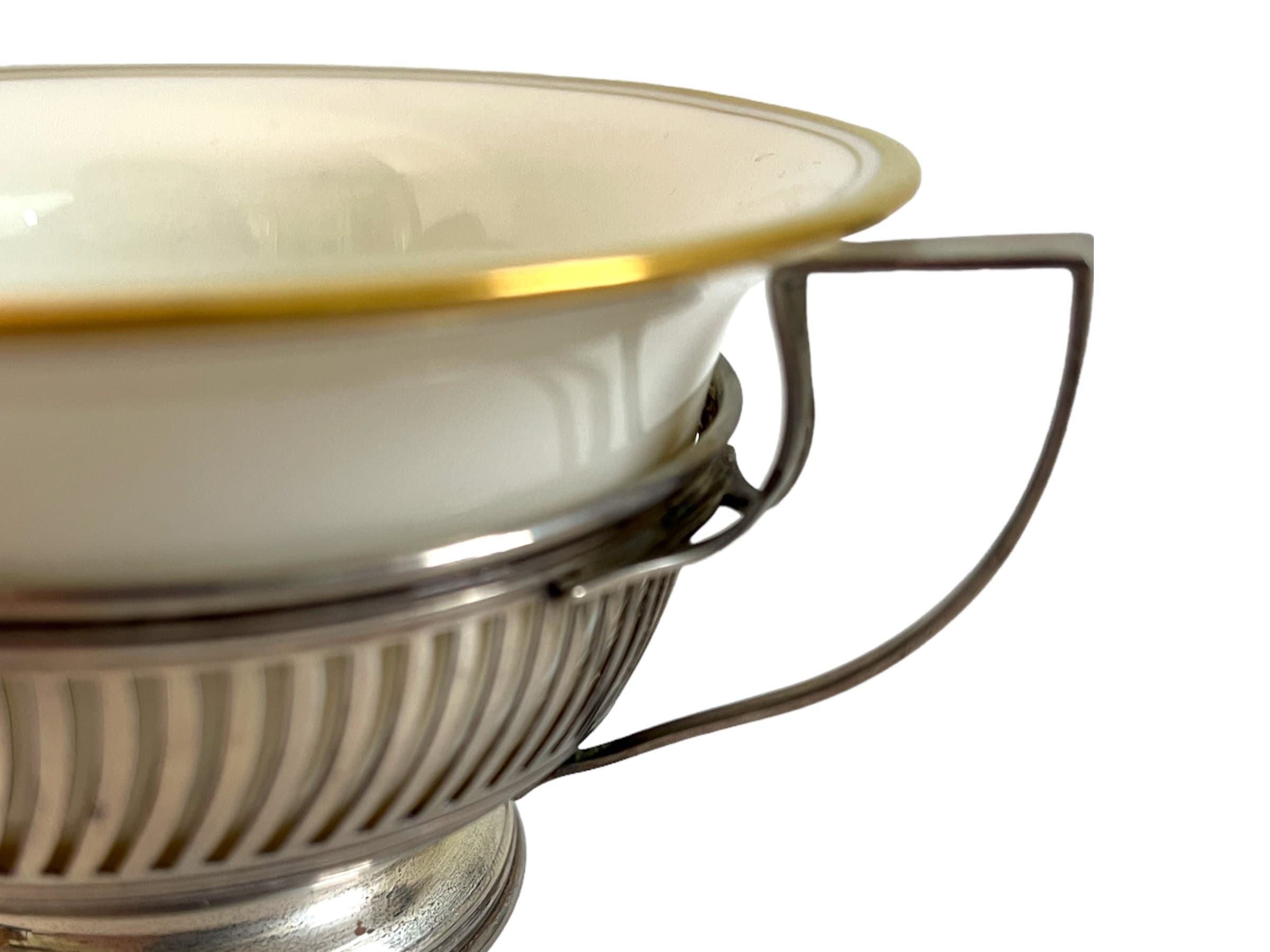 10 GORHAM Sterling Silver Soup / Bouillon Cup Openwork Holders w/ 10 ...