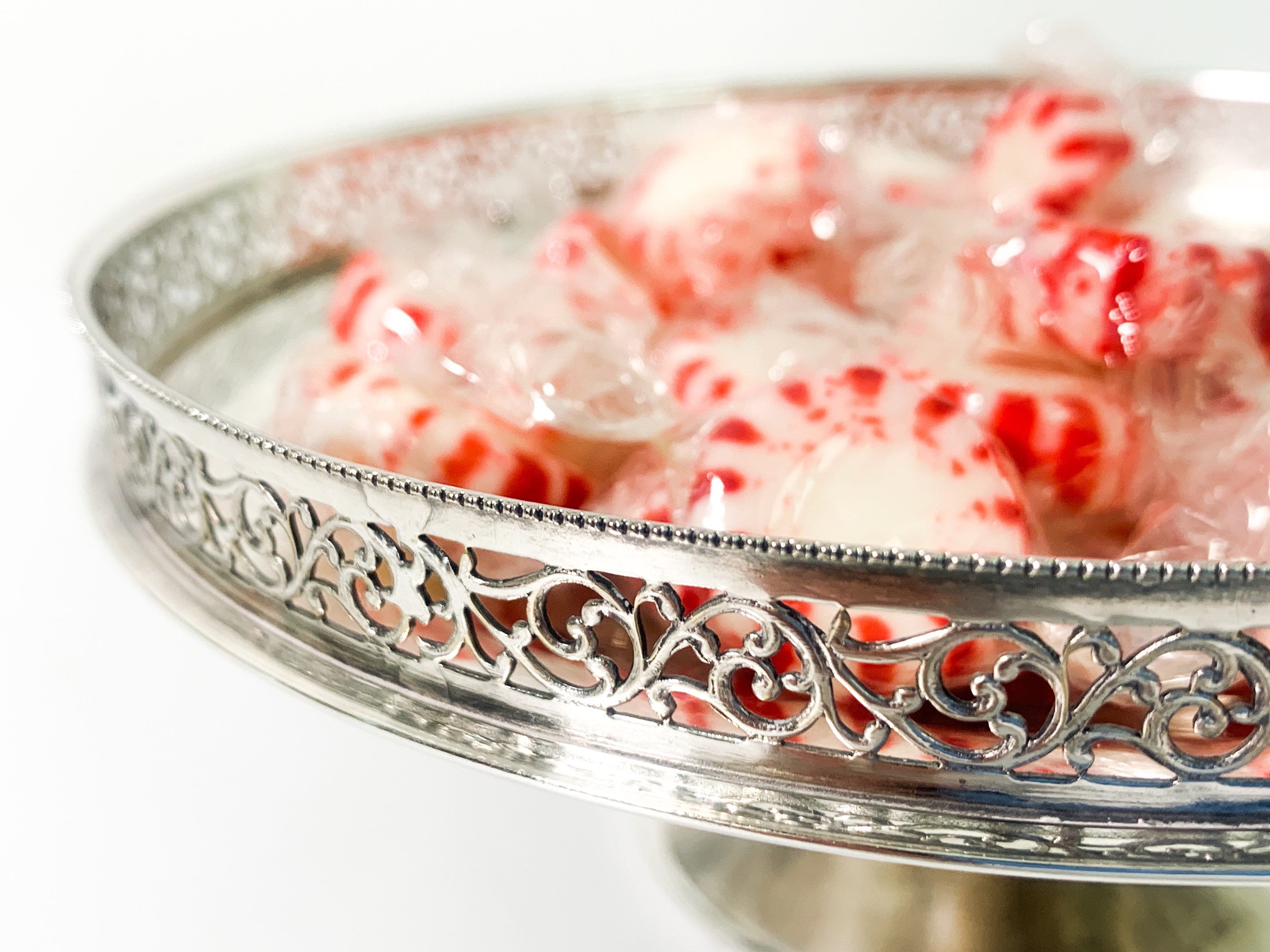 Vintage Silver Plate Candy Dish Compote Pedestal Base - Made Italy PM ...