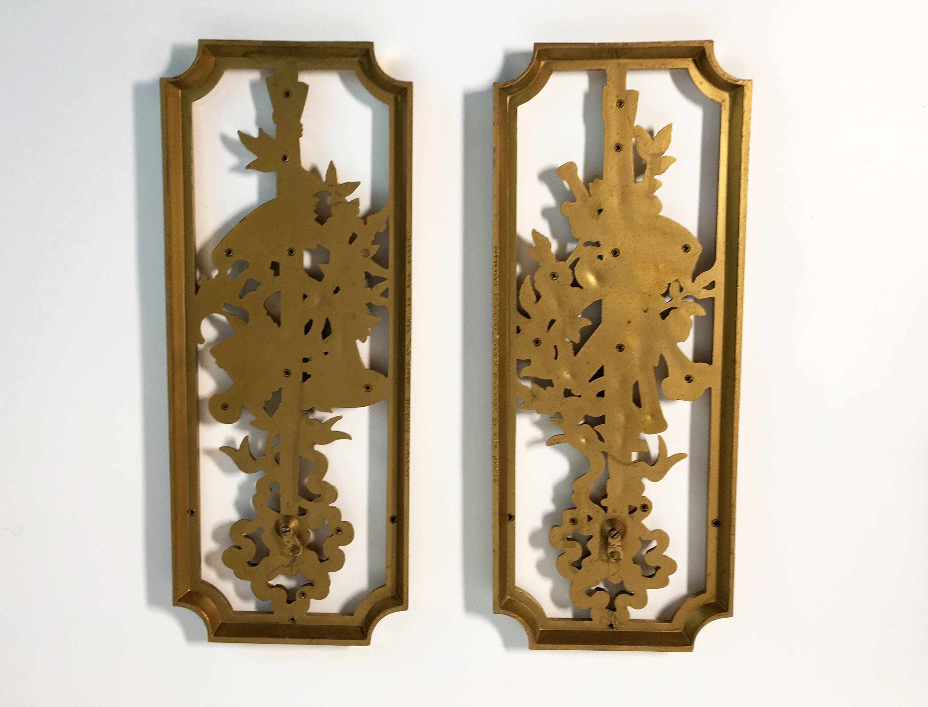 Set of 2 Vintage Gold Ornate Wall Hangings Mid Century - Florals ...