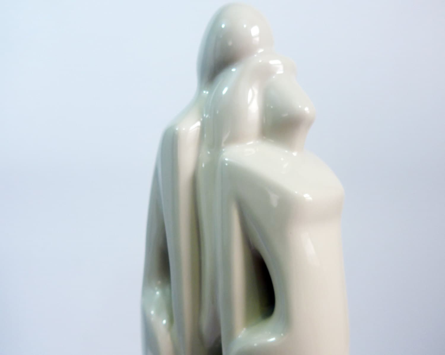 Vintage Haeger TALL Statue - Ivory Man Woman Back to Back - Pair People ...