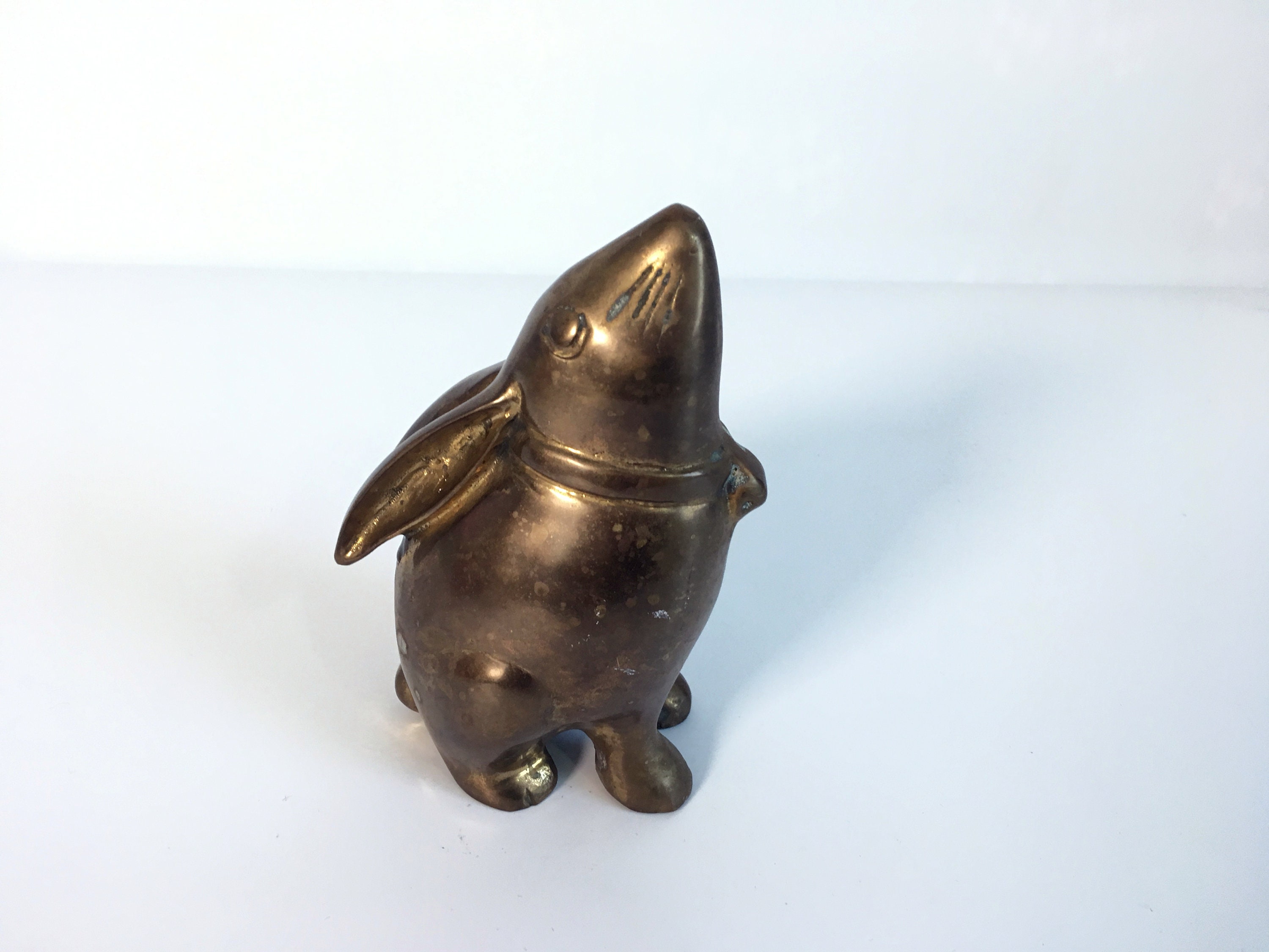 Vintage Solid Brass Bunny Rabbit - Home Decor Brass Statue Figurine ...