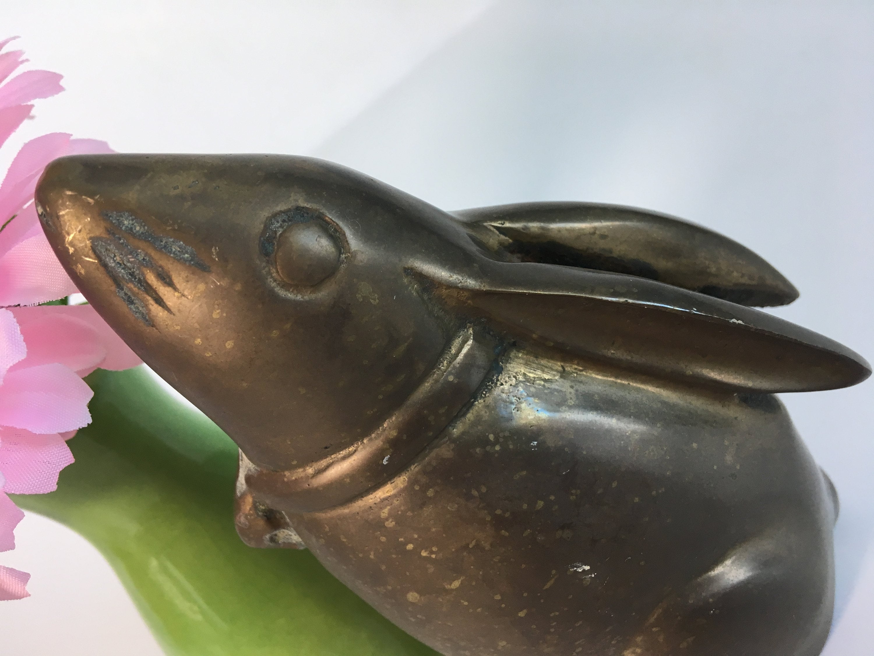 Vintage Solid Brass Bunny Rabbit - Home Decor Brass Statue Figurine ...