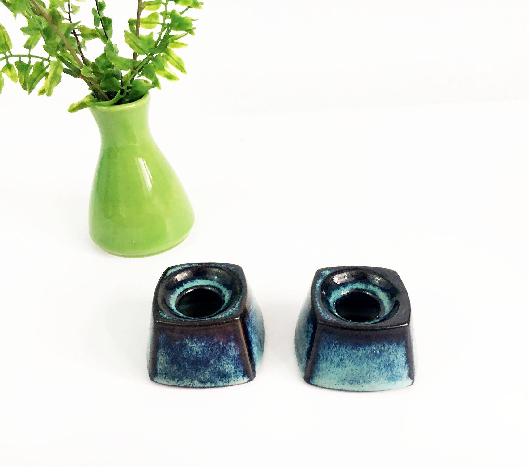 Vintage Stogo Denmark Candle Holders - Ceramic Pottery Danmark 420 ...