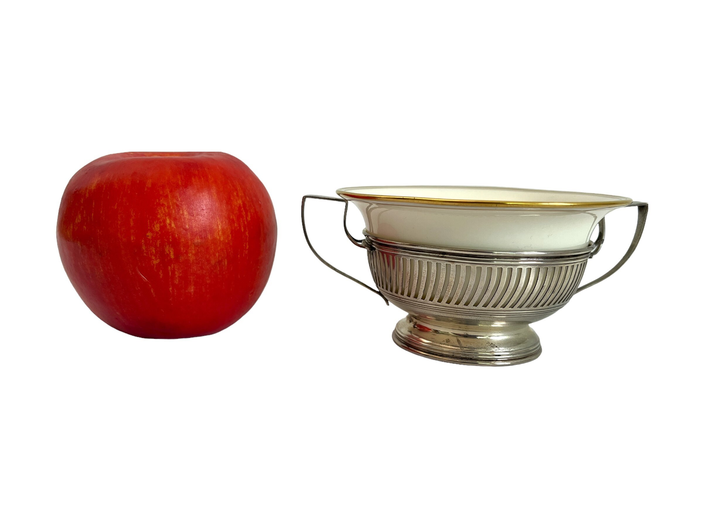 10 GORHAM Sterling Silver Soup / Bouillon Cup Openwork Holders w/ 10 ...