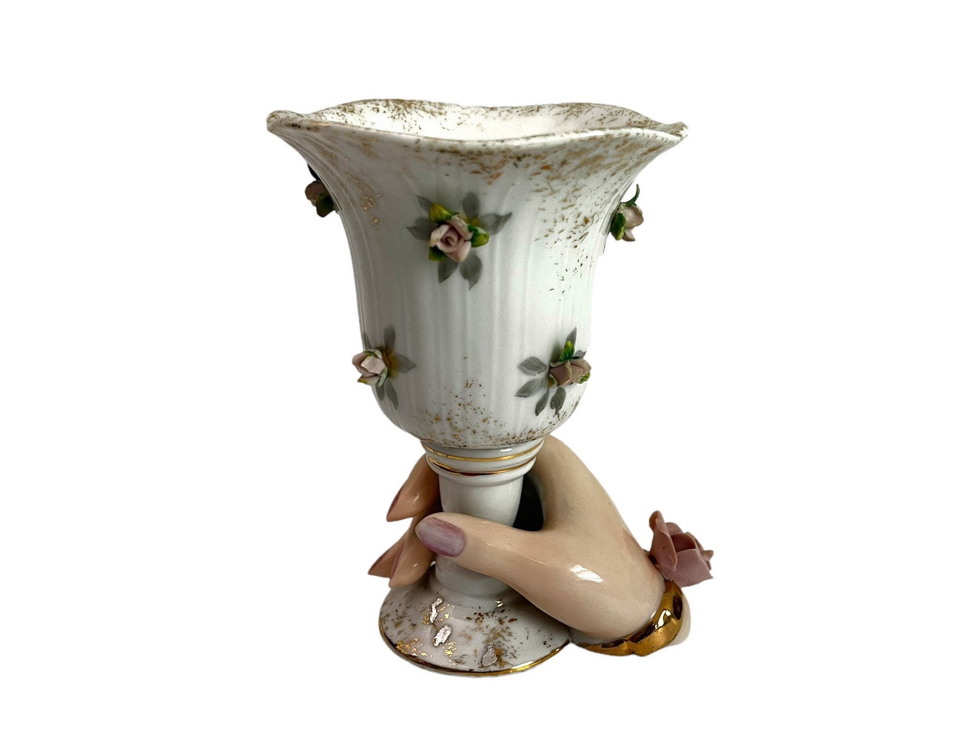 Vintage Lady Hand Vase Ceramic China Mid Century Japan - Retro Painted ...