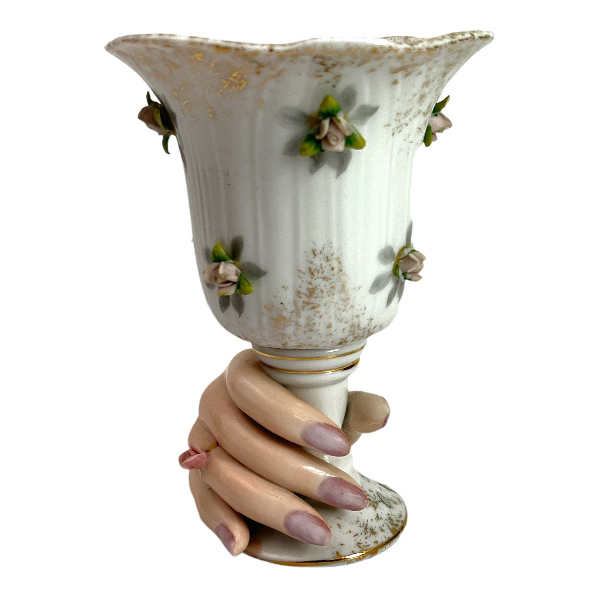 Vintage Lady Hand Vase Ceramic China Mid Century Japan - Retro Painted ...