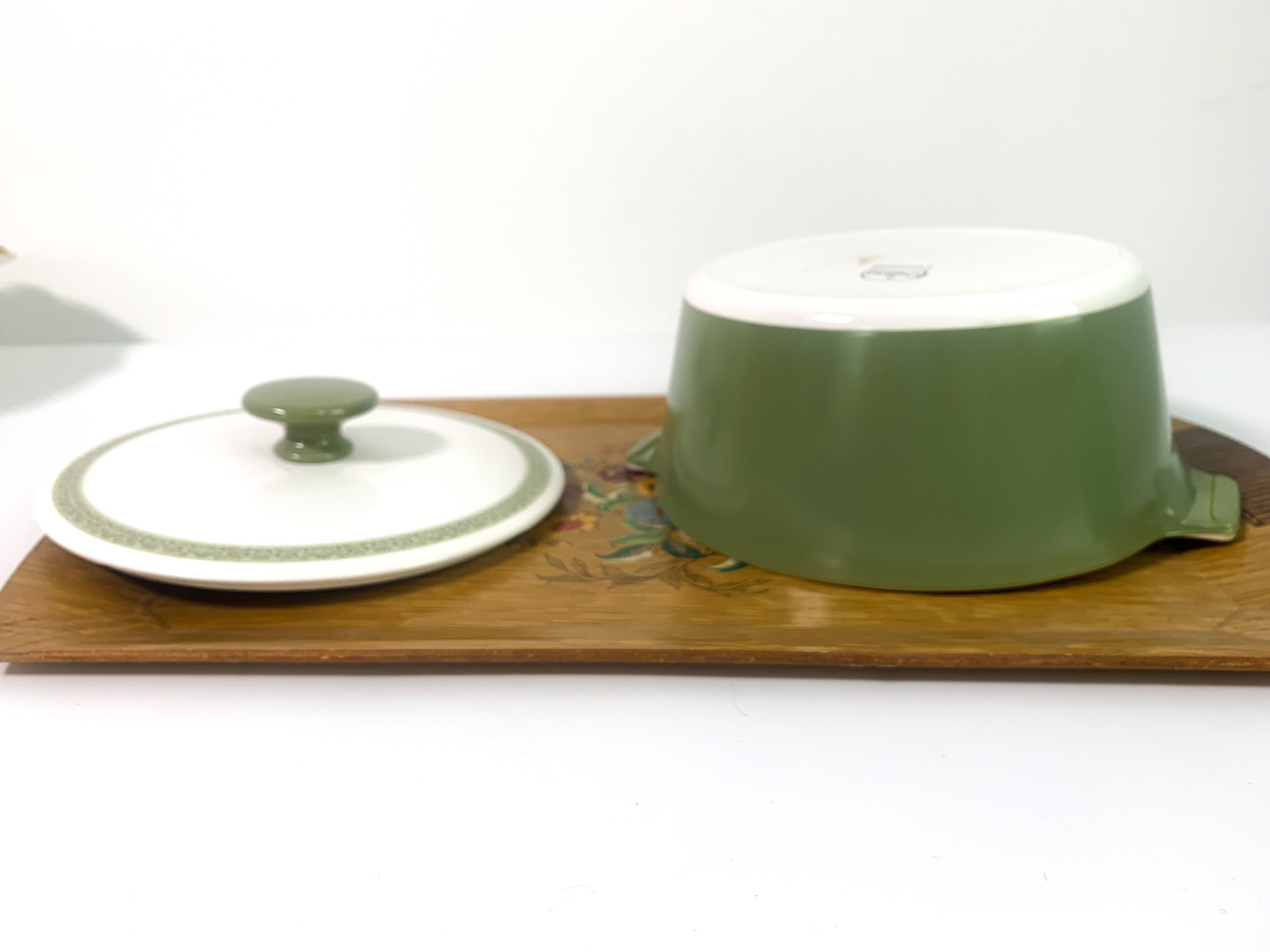 Vintage Lynwood Green Round Casserole w/ Lid Corning 1970 Kitchen ...