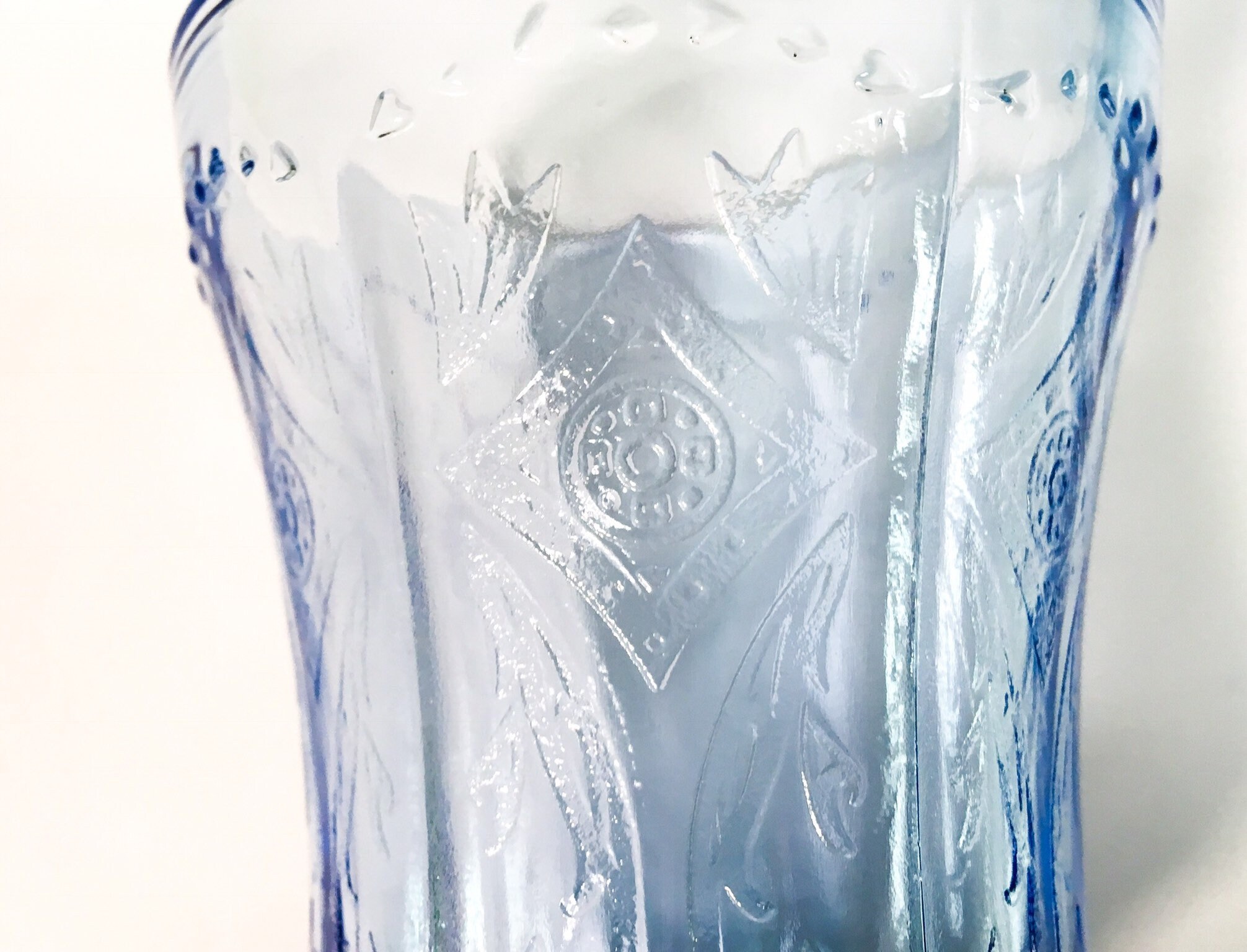 Vintage Recollection Blue Water Glass Indiana Glass Goblets Single