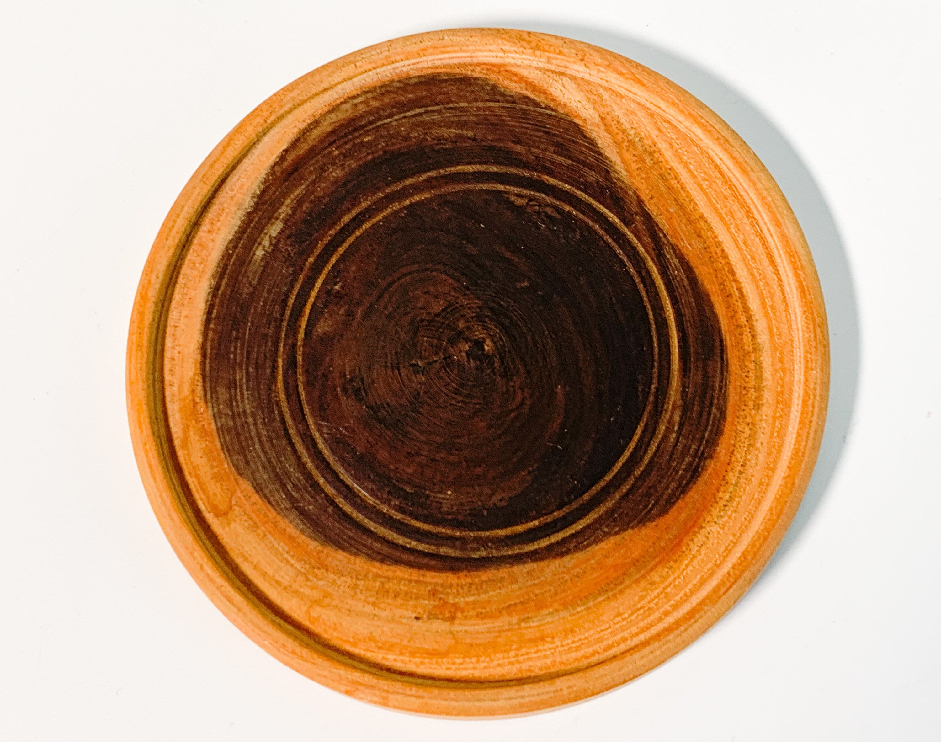 Vintage Set 5 Carved Ebony Coasters in Round Wooden Box w/Lid Cottage ...