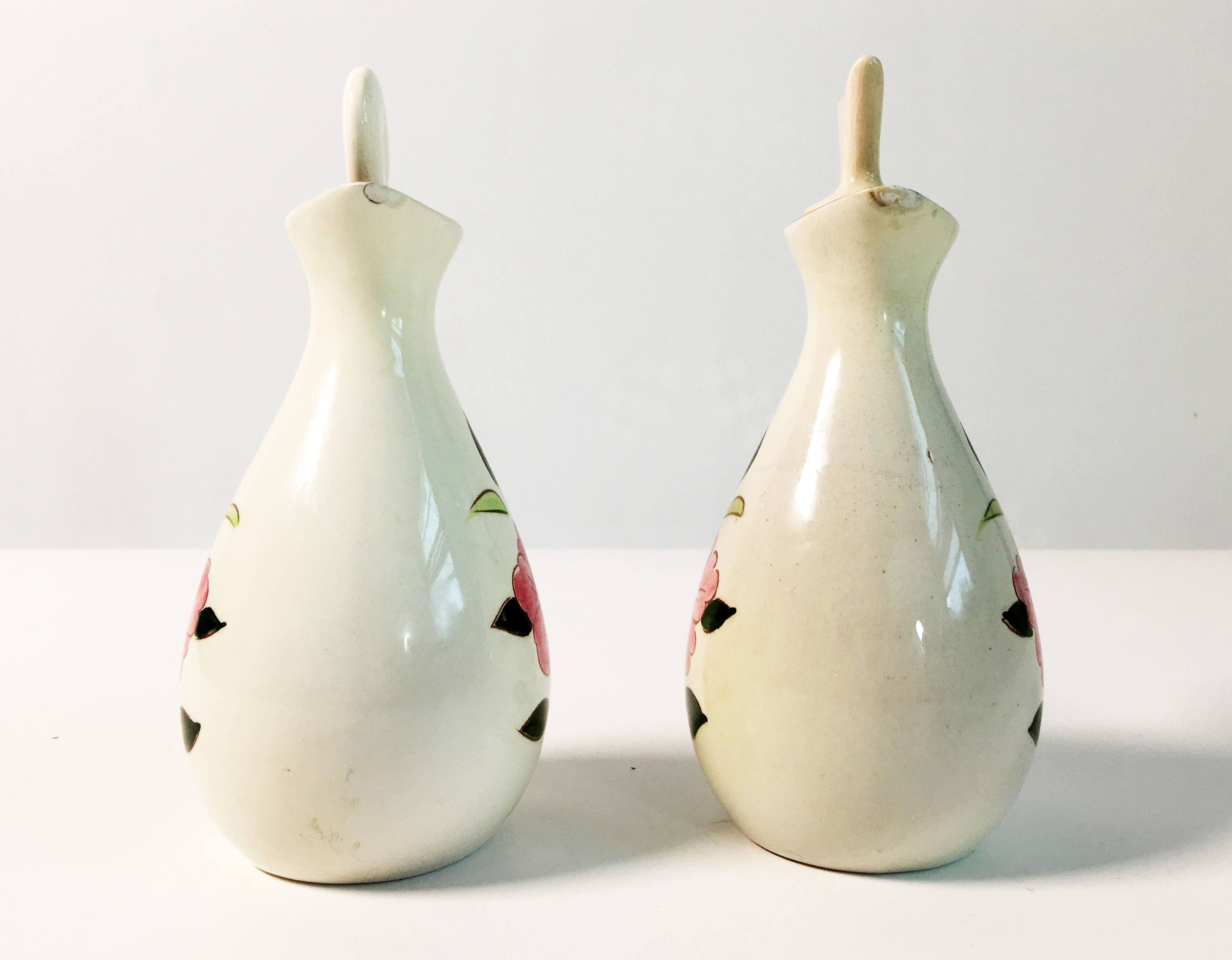 Mid Century Stangl Wild Rose Cruet Set - Oil & Vinegar Cruets by Stangl ...