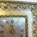 Vintage Guild Crest Clock Ornate Gold Filigree Table Clock W/ Stand Mid ...