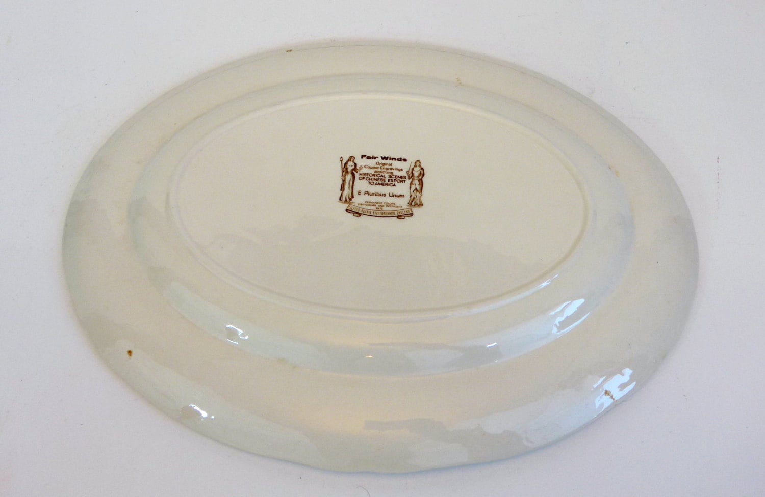 Large Alfred Meakin Oval China Platter - Fair Winds Copper Etched ... Large Alfred Meakin Oval China Platter - Fair Winds Copper Etched ...