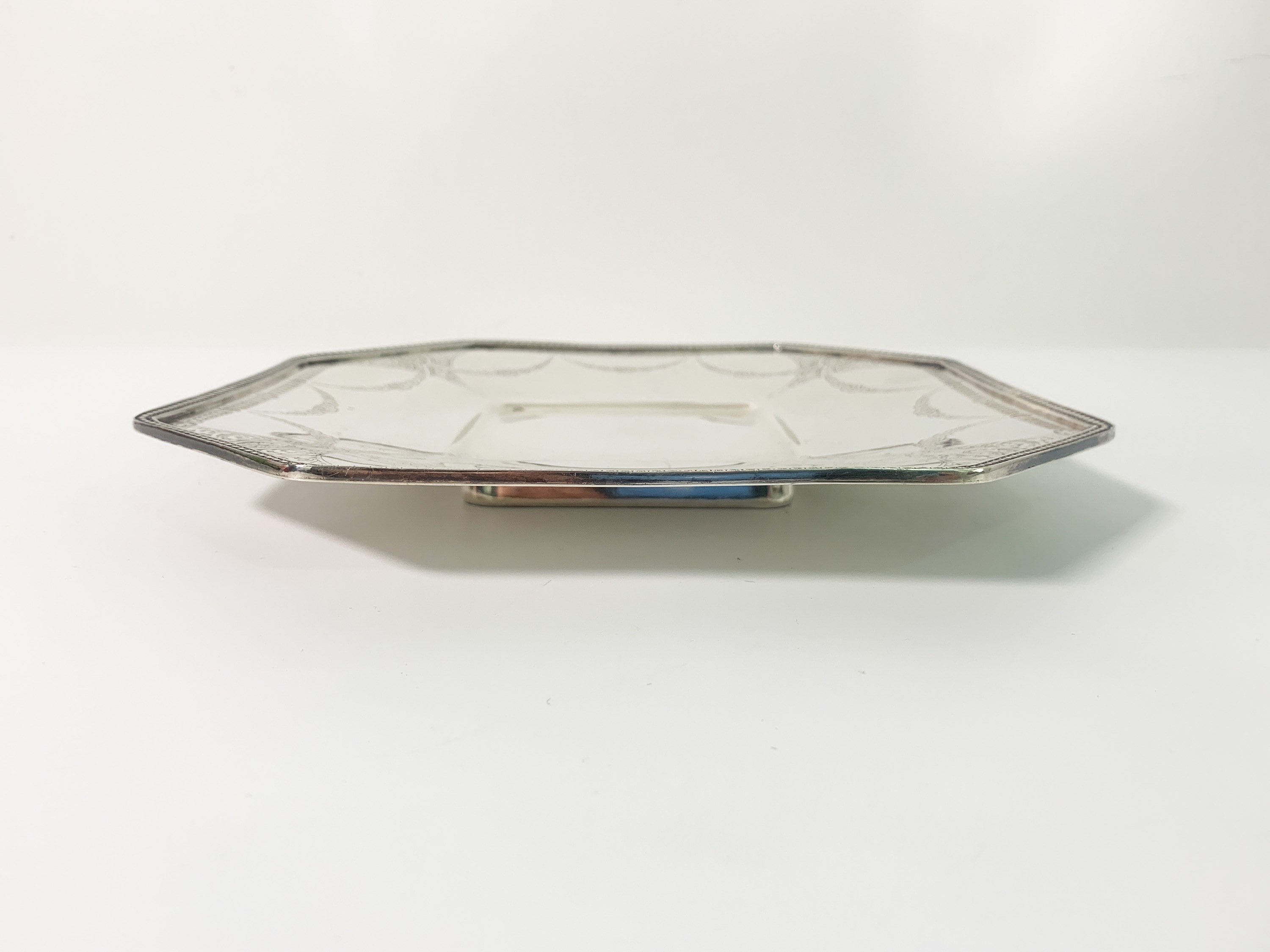 Antique Wallingford Wallace Silverplate Etched Garland Tray - Vintage ...