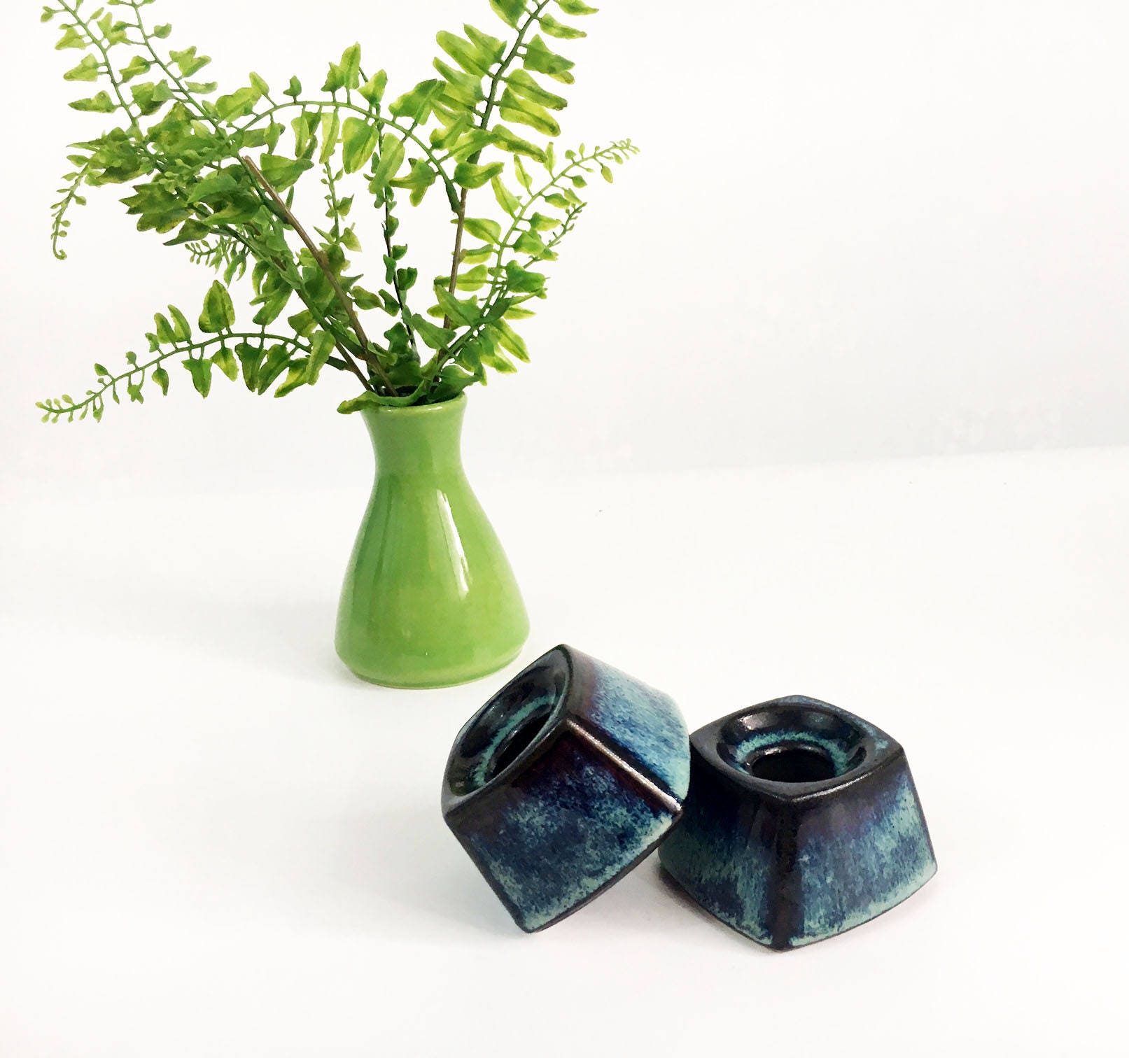 Vintage Stogo Denmark Candle Holders - Ceramic Pottery Danmark 420 ...