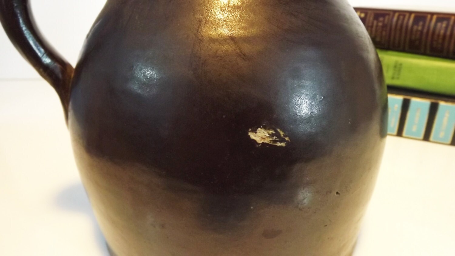 Rustic Brown Jug - Pottery Brown Jug - Vintage Hand Made Jug Brown ...