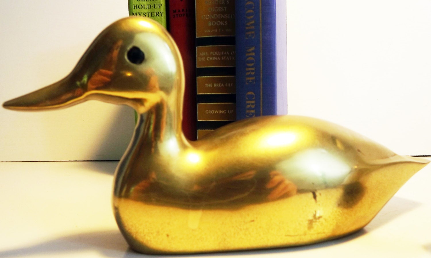 Vintage Pair of Brass Ducks - Large Set of 2 Brass Duck - Animal ...