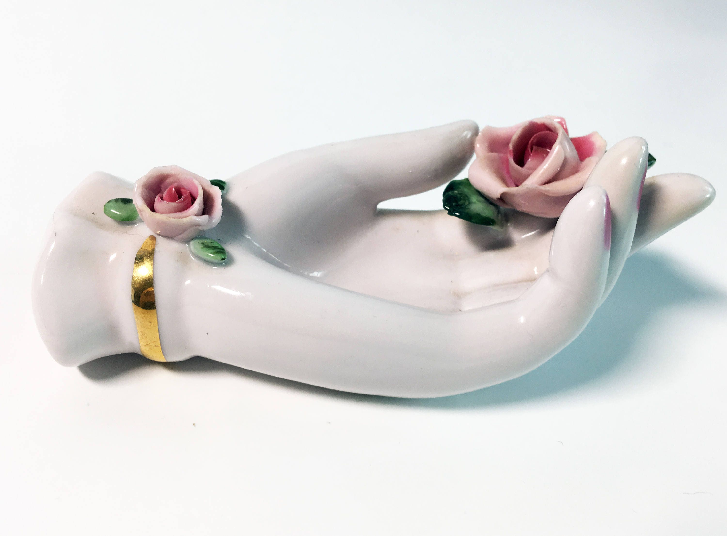 Lefton Pink Lady's Hand Trinket Dish - Ceramic / China Retro Hand ...