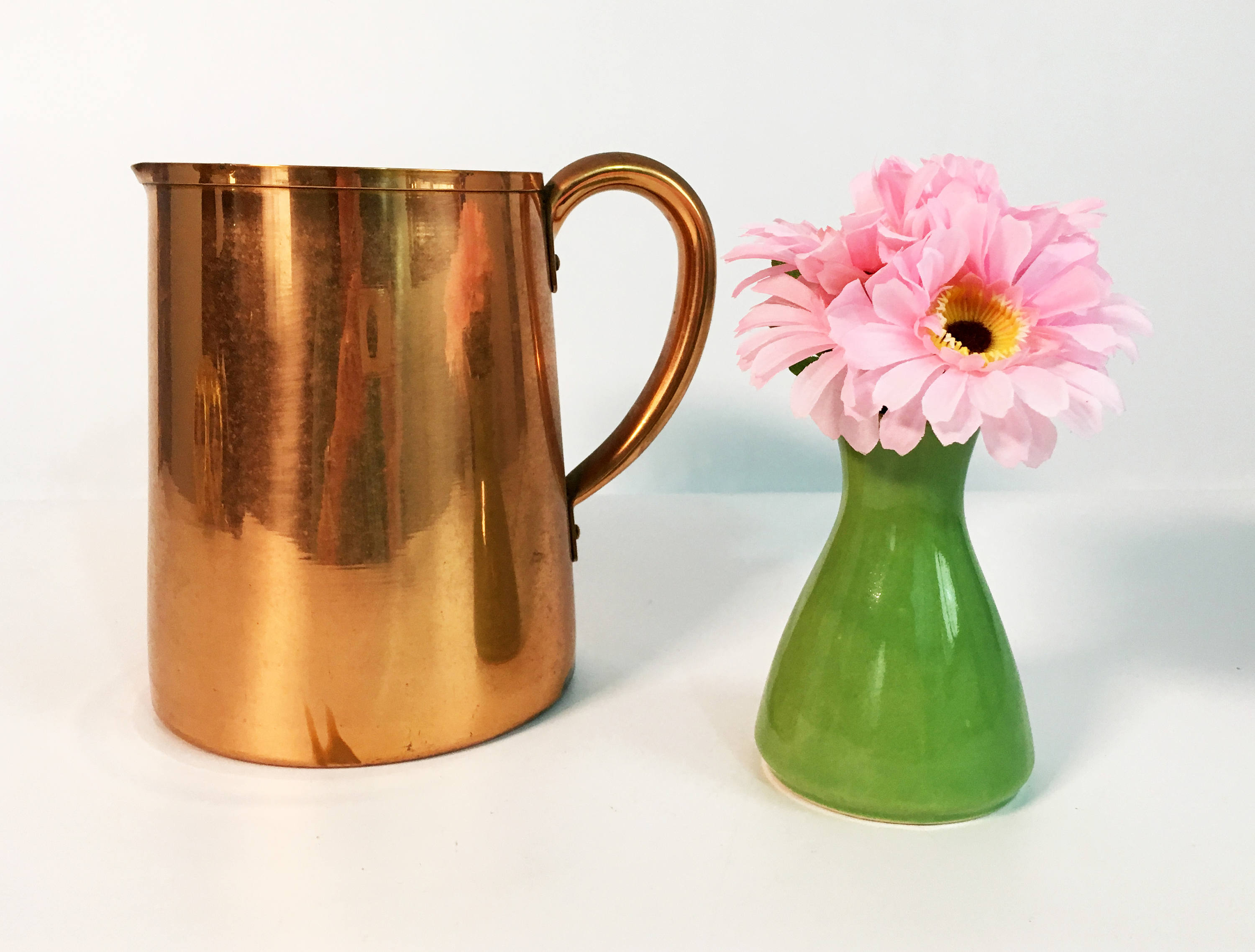 Vintage West Bend Copper Metal Pitcher - Retro Signed Hallmarked WB ...