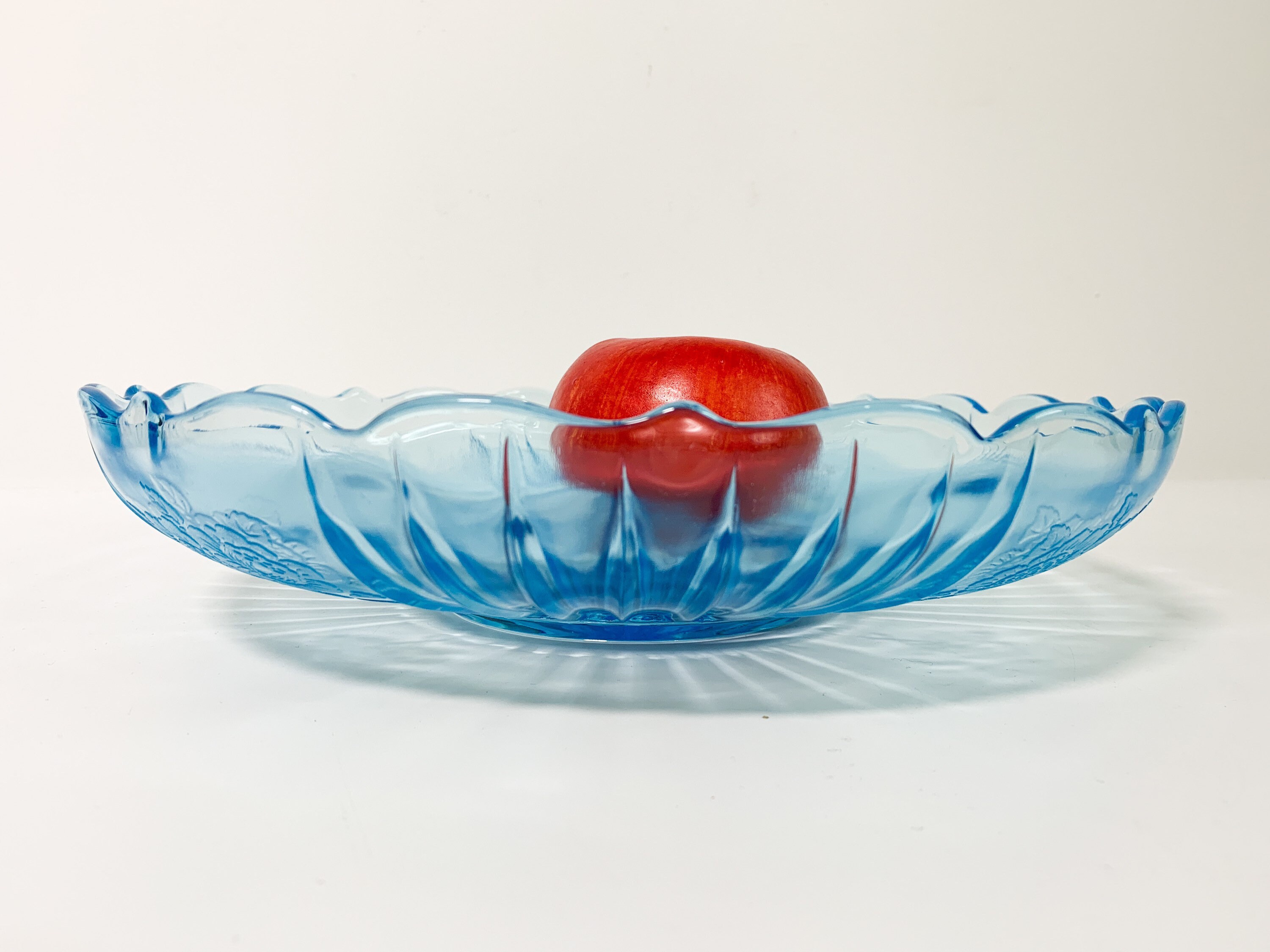 Vintage Mayfair Blue Low Bowl by Anchor Hocking Depression Glass ...